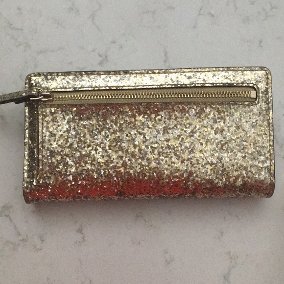 kate spade | Bags | Kate Spade Gold Sparkle Wallet | Poshmark